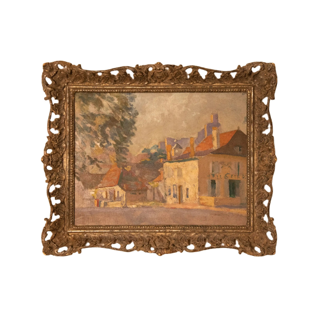 French Oil Painting | Dated 1920 | Late 1800s Carved Oak Frame – FOUND ...
