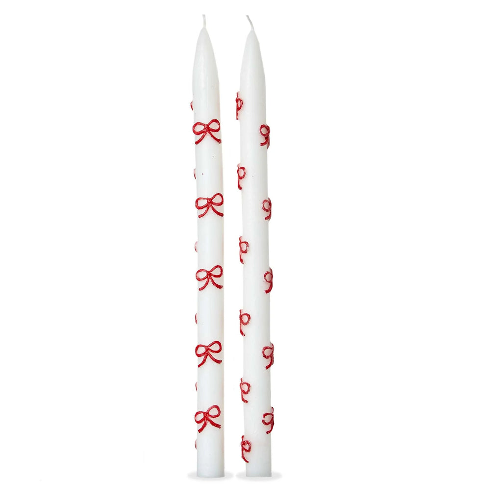 Very Merry Bow Hand Painted Taper Set – FOUND Arcadia