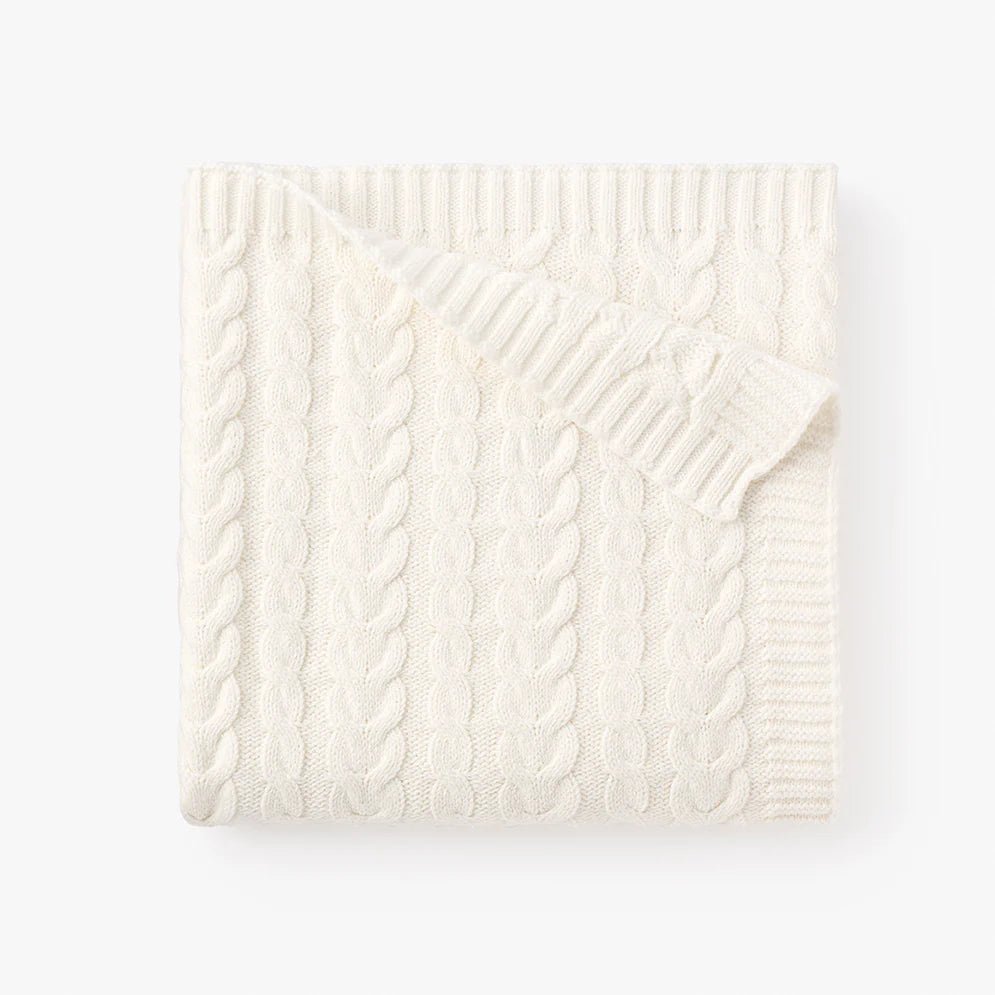 White Cable Knit Baby Blanket – FOUND Arcadia